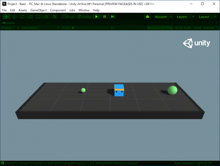 Unity ML-Agentsによる強化学習：サンプルプログラムを動かしてみる（Basic編） - massie's programming