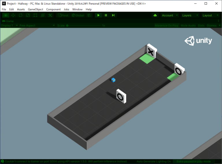 Unity ML-Agentsによる強化学習：サンプルプログラムを動かしてみる（Hallway編） - massie's programming