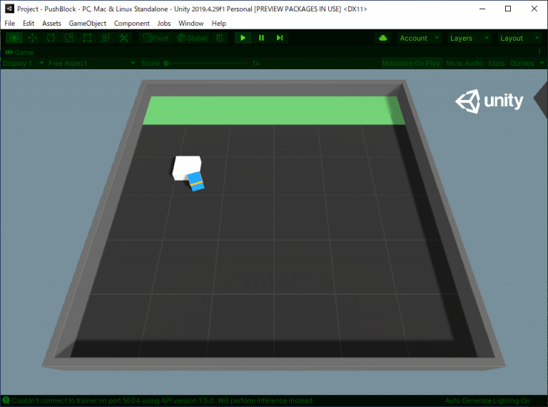 Unity ML-Agentsによる強化学習：サンプルプログラムを動かしてみる（PushBlock編） - massie's programming