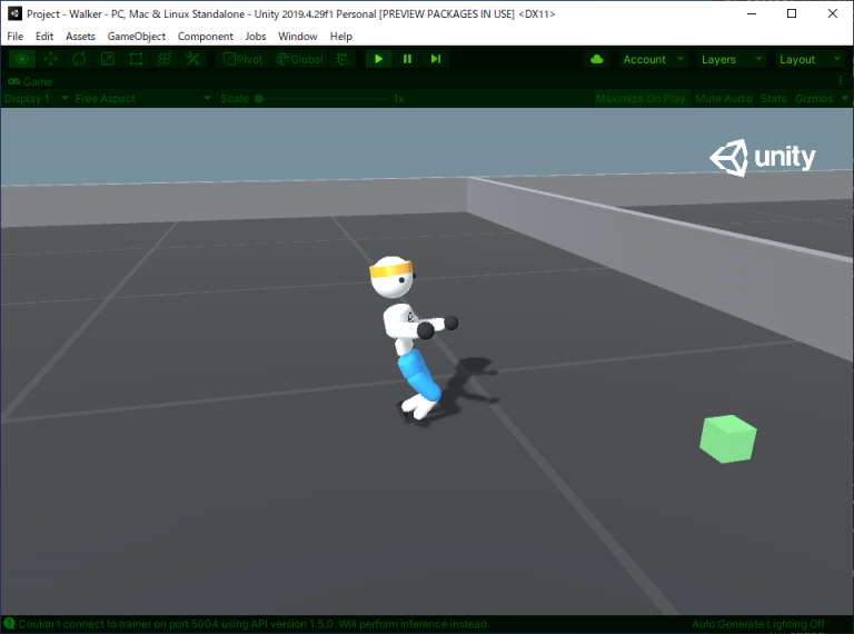 Unity ML-Agentsによる強化学習：サンプルプログラムを動かしてみる（Walker編） - massie's programming