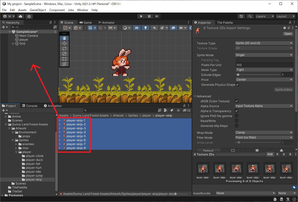 Unity：2Dランゲームを作ってみる - massie's programming