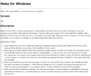make：Windows環境にインストールして簡単なビルドをしてみる - massie's programming