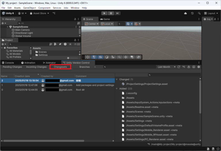 Unity：Unity Version Controlを使ってみる - massie's programming