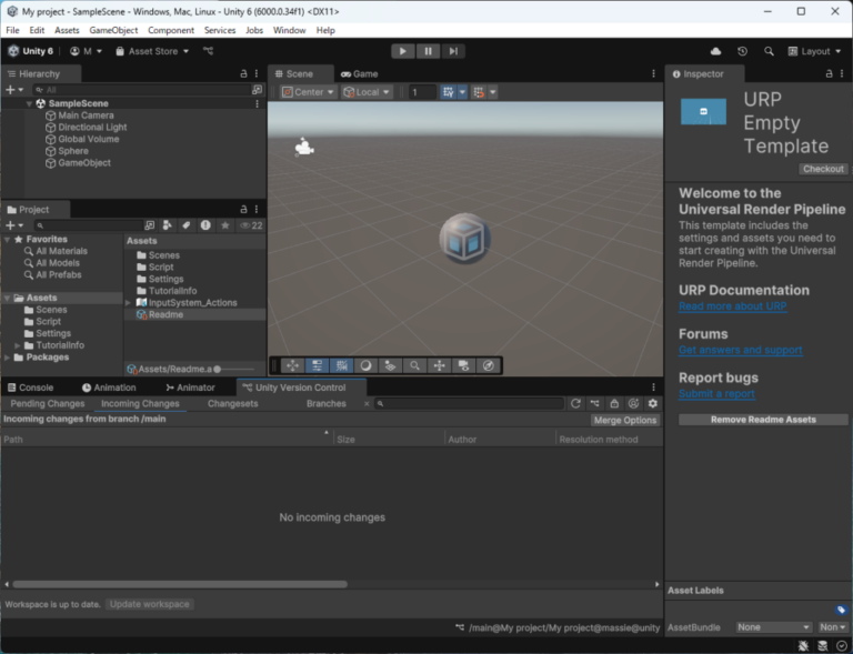 Unity：Unity Version Controlを使ってみる - massie's programming