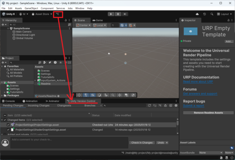 Unity：Unity Version Controlを使ってみる - massie's programming