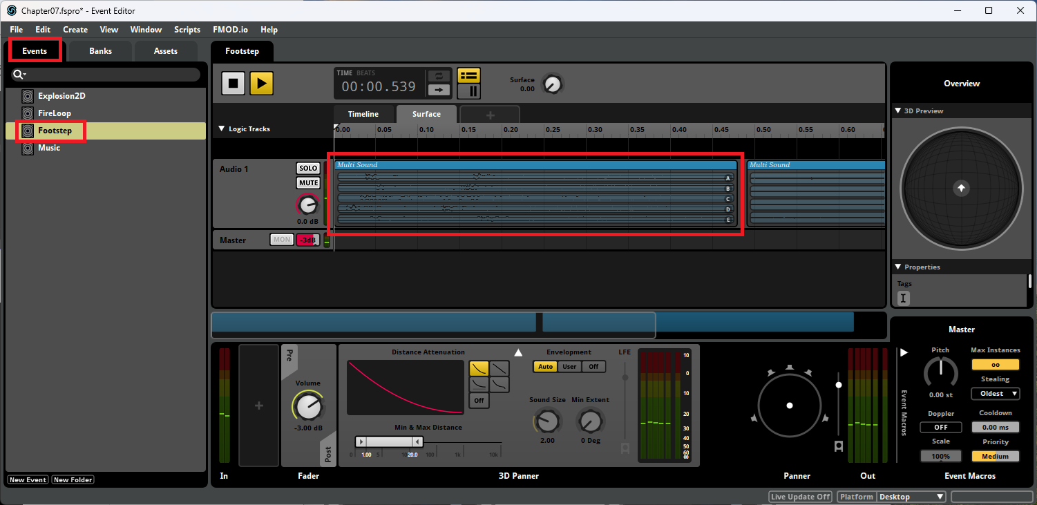 FMOD：FMOD StudioでビルドしたデータをFMOD APIで利用してみる - massie's programming