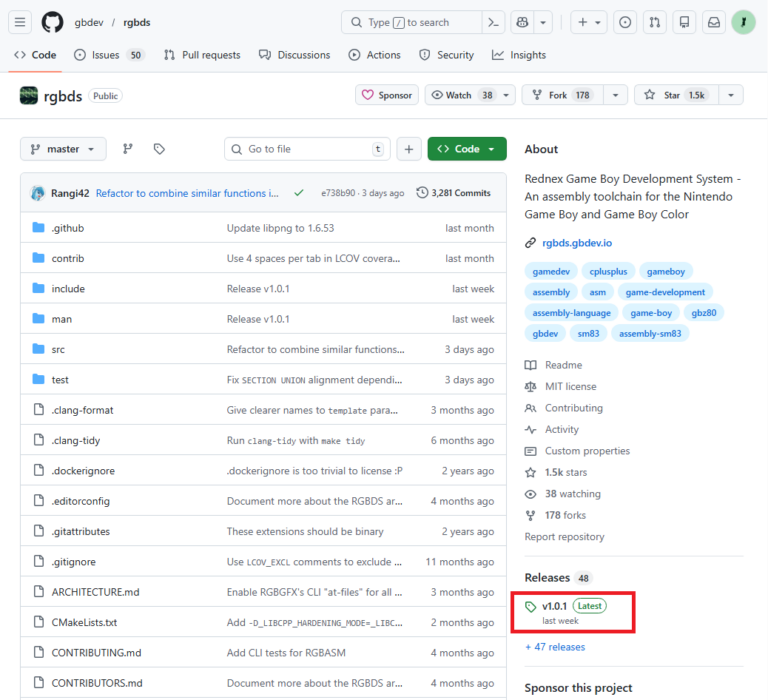 ゲームボーイ開発：RGBDSアセンブラをインストールしてみる - massie's programming